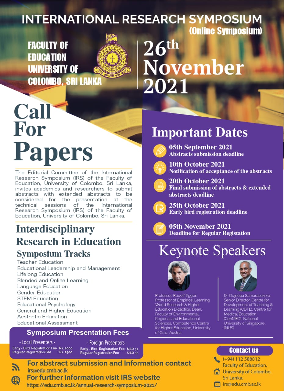 Annual Research Symposium 2021 | Faculty of Education